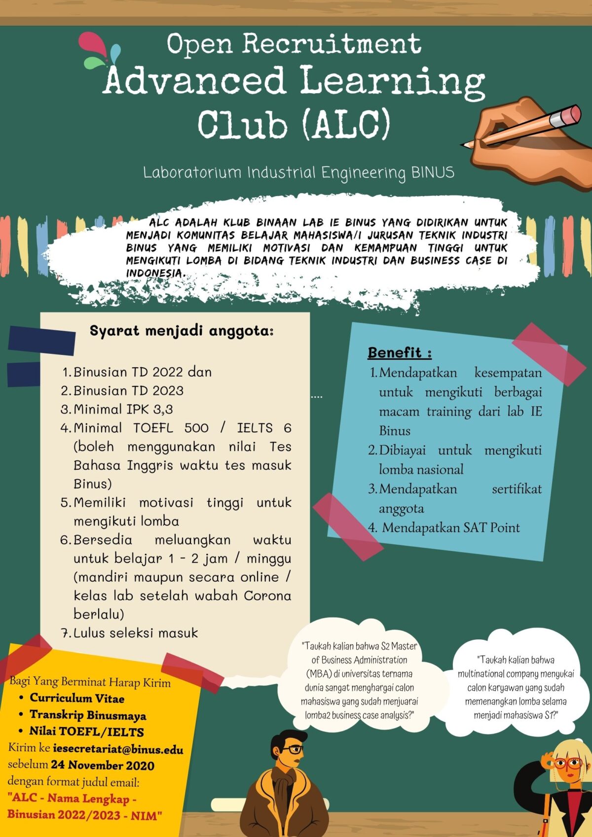 Advanced Learning Club (ALC) Recruitment – Industrial Engineering